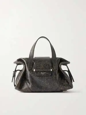 JIMMY CHOO Bar Filo Mini Crinkled Leather Tote