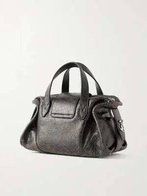 JIMMY CHOO Bar Filo Mini Crinkled Leather Tote