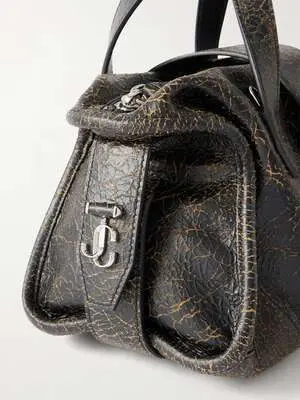 JIMMY CHOO Bar Filo Mini Crinkled Leather Tote