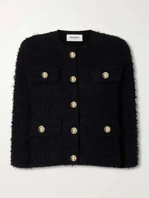 Balmain Metallic Embellished Tweed Jacket