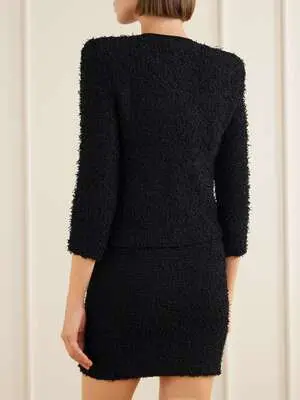 Balmain Metallic Embellished Tweed Jacket