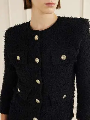 Balmain Metallic Embellished Tweed Jacket