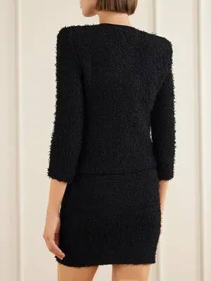 Balmain Metallic Embellished Tweed Jacket