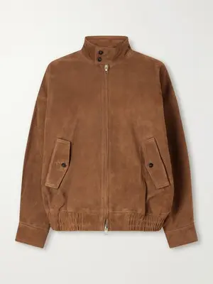 AGOLDE Blair Suede Jacket - Brown