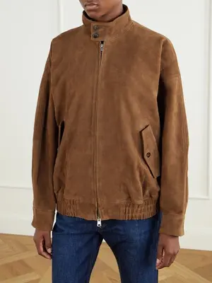 AGOLDE Blair Suede Jacket - Brown