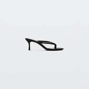 Alexander Wang Courtney 65mm Thong Logo Sandal - Black