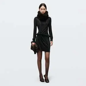 Alexander Wang Crystal Twist Boatneck Dress