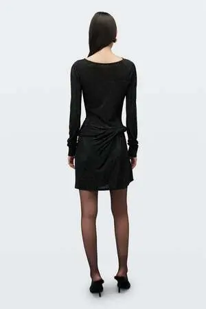 Alexander Wang Crystal Twist Boatneck Dress