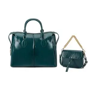 MKF COLLECTION - J'OMOR Yareli Tote Bag With Mini Bag Two-piece Set - Silver
