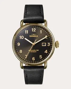 Shinola Canfield 38mm Leather-strap Watch