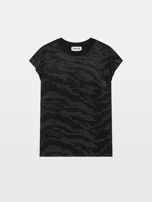 Zadig&Voltaire Cloe Tank Top With Rhinestone Zebra Motif