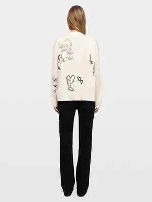 Zadig&Voltaire Mirkaz Cashmere Cardigan With Embroidered Details