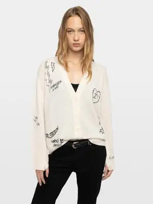 Zadig&Voltaire Mirkaz Cashmere Cardigan With Embroidered Details