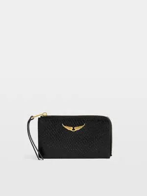 Zadig&Voltaire Zv Card Soft Wild Card Holder - Black