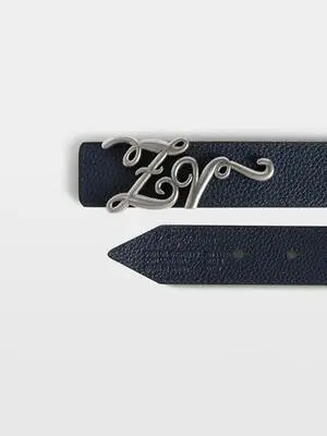 Zadig&Voltaire Reversible Leather Belt With Zv Buckle