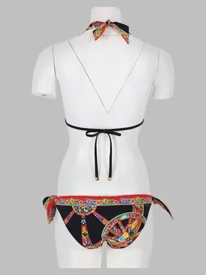 Dolce & Gabbana Printed Triangle Bikini