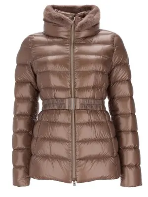 Herno Piumino Con Cintura - Brown