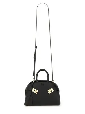 FERRAGAMO Hug Mini Top Handle Bag - Black