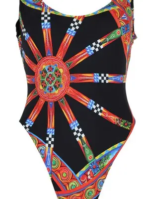 Dolce & Gabbana Olympian Swimsuit With Cart Print