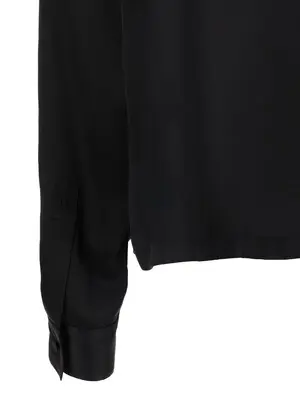 TOM FORD Polo In Raso Di Seta Stretch Con Logo