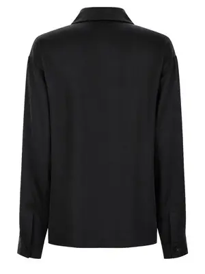 TOM FORD Polo In Raso Di Seta Stretch Con Logo