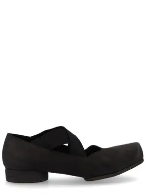 UMA WANG Leather Ballerina Flats - Black