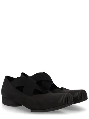UMA WANG Leather Ballerina Flats - Black