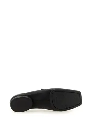 UMA WANG Leather Ballerina Flats - Black