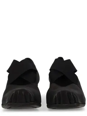 UMA WANG Leather Ballerina Flats - Black