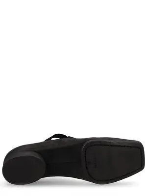 UMA WANG Leather Ballerina Flats - Black