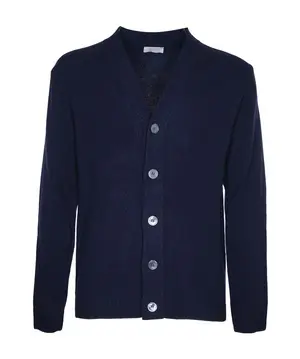 DANIELE FIESOLI Single-breasted Knitted Cardigan - Blue