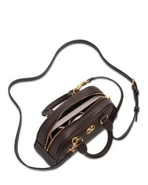 Valentino Garavani Vlogo Signature Leather Bowling Bag