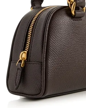 Valentino Garavani Vlogo Signature Leather Bowling Bag