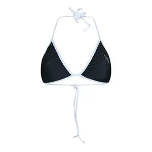 Casablanca Contrast Trim Triangle Halter Bikini Top