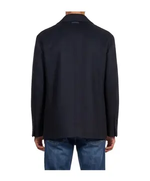 LARDINI Multi-pocket Concealed-fastening Jacket