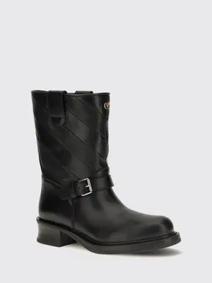 Valentino Garavani Logo Buckled Ankle Boots
