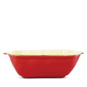 VIETRI Italian Bakers Medium Square Baking Dish - Red