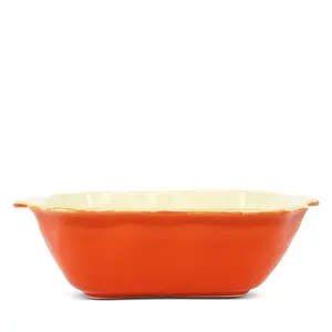 VIETRI Italian Bakers Medium Square Baking Dish - Orange