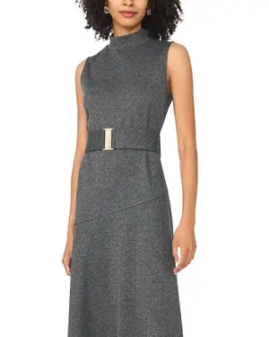 Vince Camuto High Neck Sleeveless Midi Dress