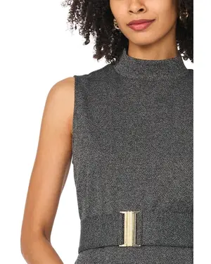 Vince Camuto High Neck Sleeveless Midi Dress