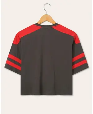 Junk Food Clothing San Francisco 49ers Striped Crop Tee