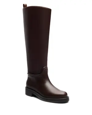 STUART WEITZMAN Celia Leather Knee High Boots - Walnut