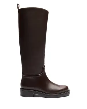 STUART WEITZMAN Celia Leather Knee High Boots - Walnut