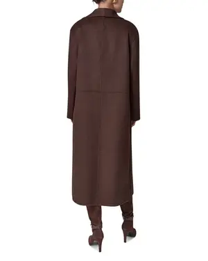 Donna Karan New York Wing Collar Hardware Trim Coat