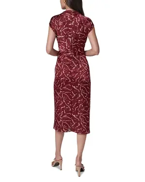 Donna Karan New York Cowl Neck Side Ruched Dress