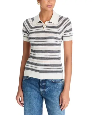 Rag & Bone Teresa Knit Polo Top
