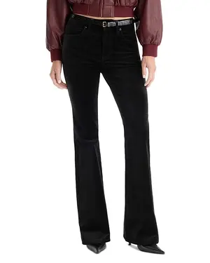 Good American Good Legs Velvet High Rise Flared Jeans