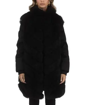 Gorski Select Cashmere Goat Diagonal Stroller With Loro Piana Cashmere Sleeves And Back Black/black