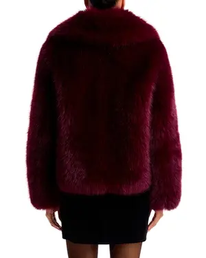 Aqua Faux Fur Collar Jacket