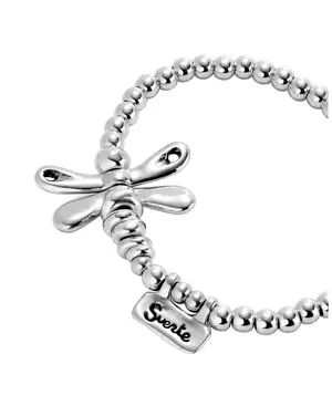 UNODE50 Elastic Bracelet With Sterling Plated Dragonfly